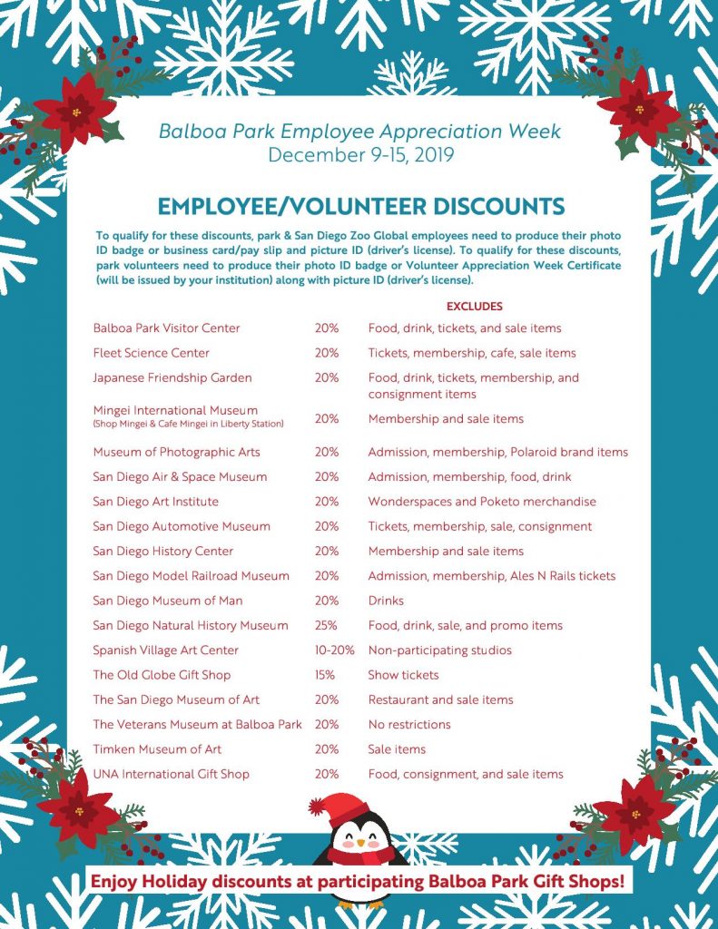 Balboa Park Employee Appreciation Week 2019 - Balboa Park Cultural ...